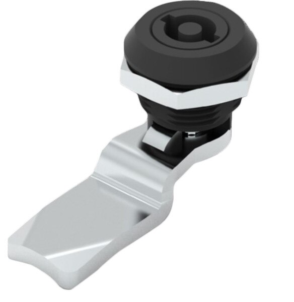 Black Quarter Turn 5mm Double Bit Lock for Electrical Enclosures