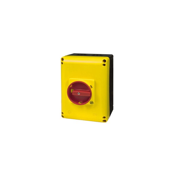IP65 Rotary Isolator 3 Pole 63A 130x180x106mm Yellow